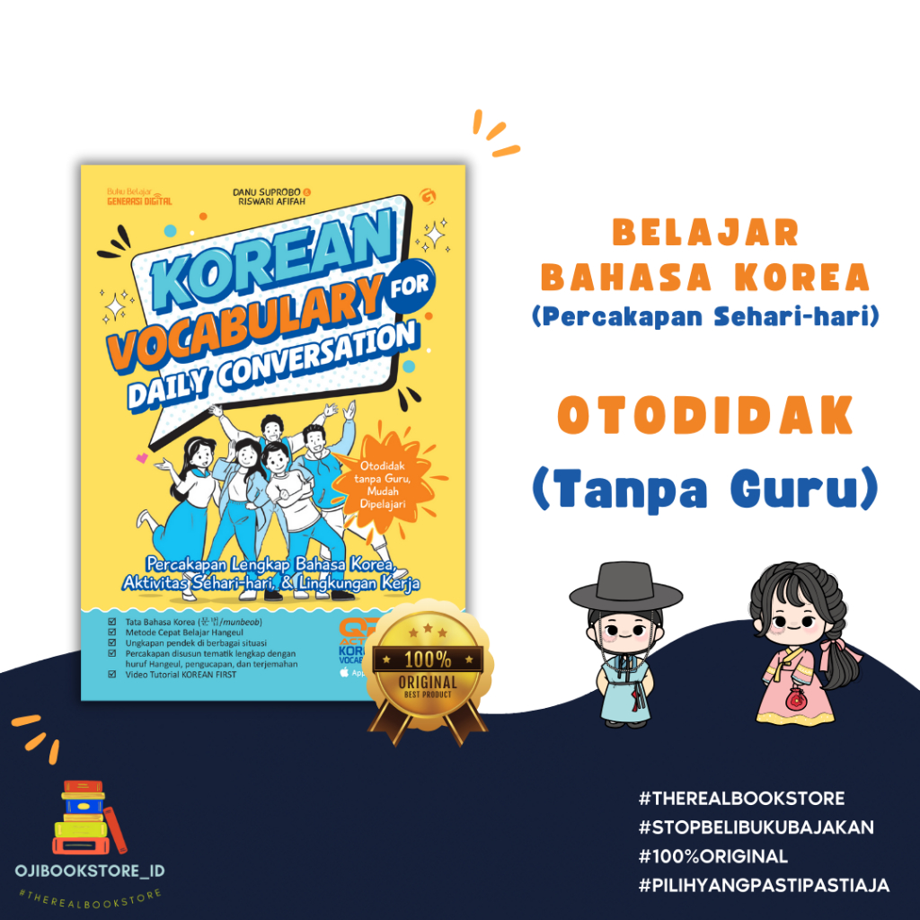 Jual Buku Belajar Bahasa Korea - Korean Vocabulary For Daily Conversation - Kosakata Percakapan ...