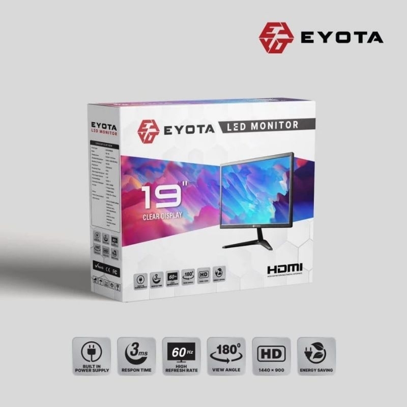 Jual LED MONITOR EYOTA 22 INCH | Shopee Indonesia