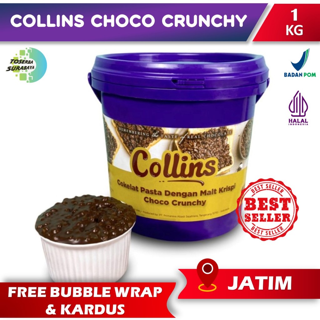 Jual COLLINS CHOCO CRUNCHY 1KG - Selai Coklat Malt VIRAL - BEST SELLER ...