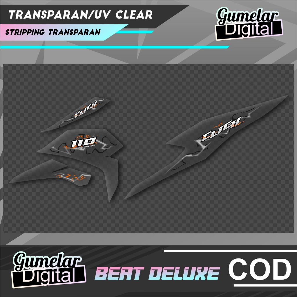 Jual STRIPPING TRANSPARAN UV CLEAR SIMPEL HONDA BEAT DELUXE BEAT STREET ...