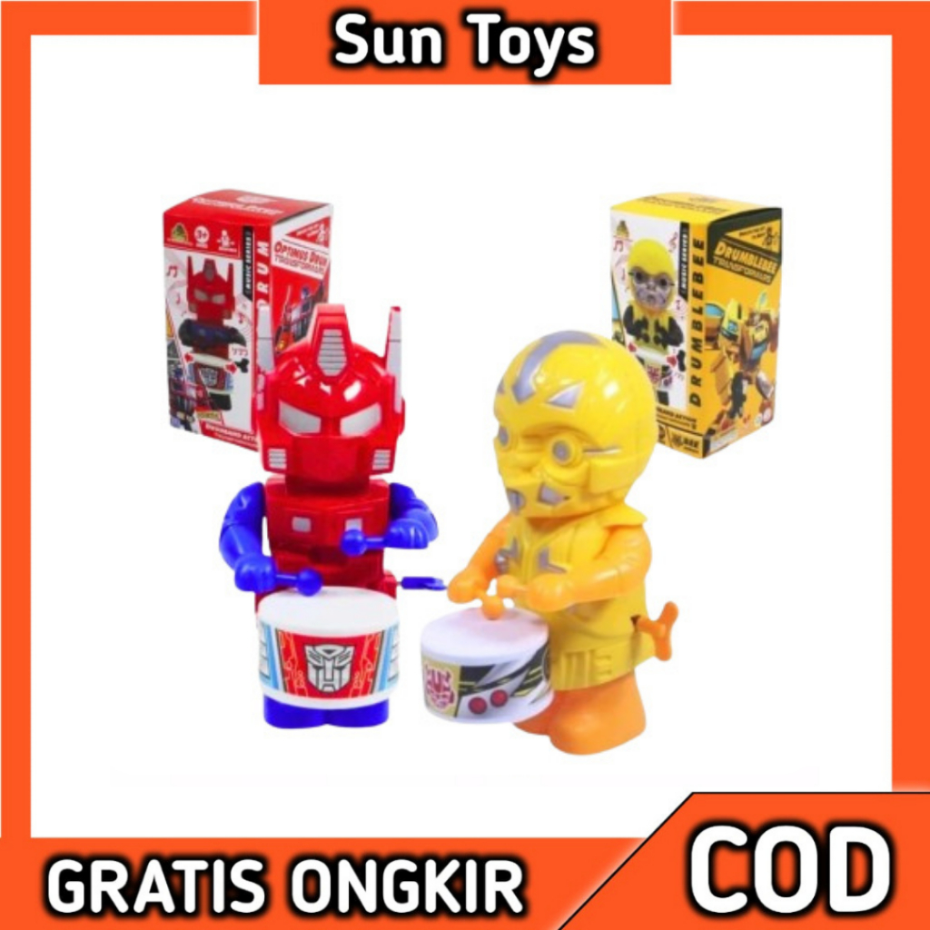 Jual Mainan Robot Pukul Drum Putar Bergoyang // Mainan Robot Drum ...