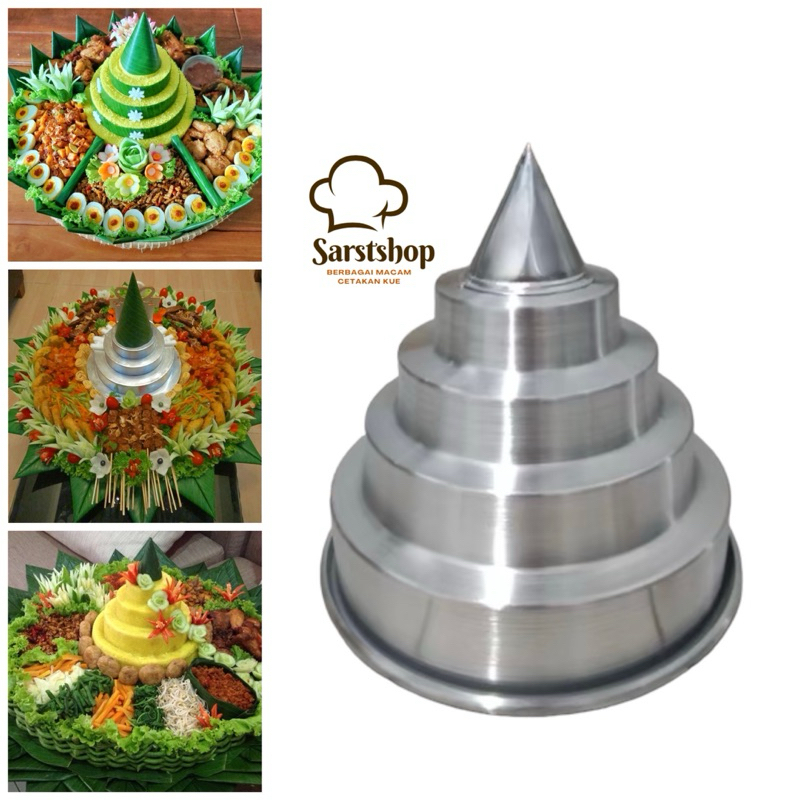 Jual cetakan nasi tumpeng jumbo bahan aluminium/loyang tumpeng | Shopee ...