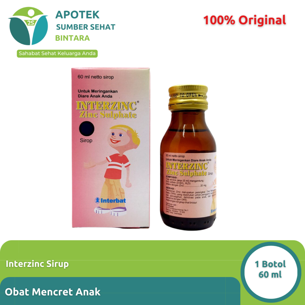 Jual Interzinc Sirup Interzinc Sirup 60 ml – Suplemen Zinc untuk ...