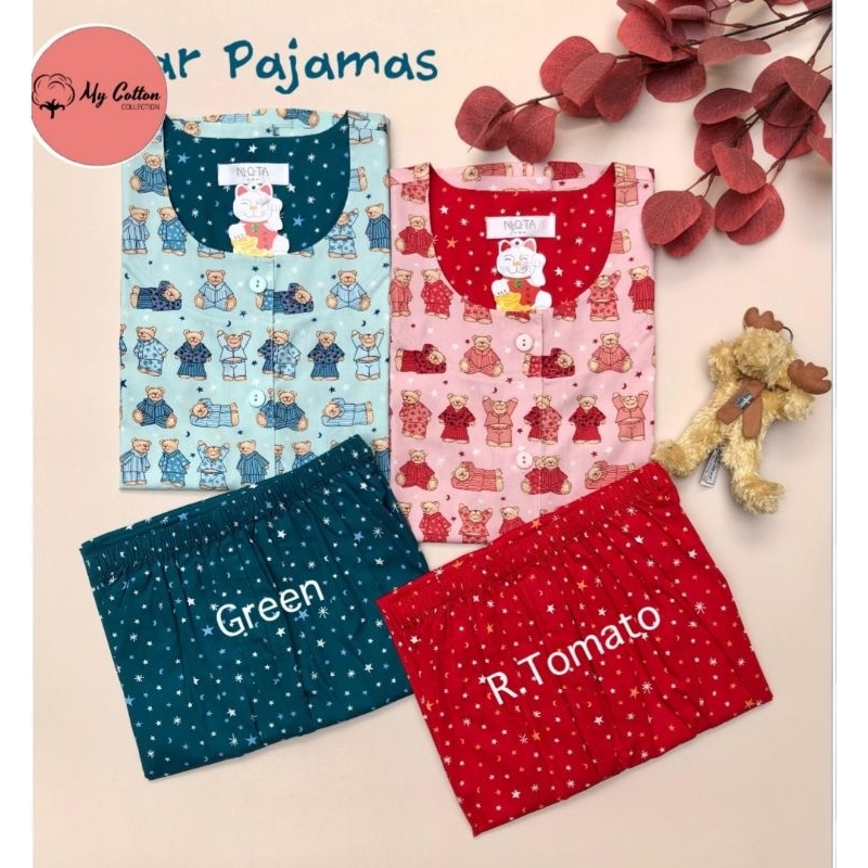 Jual PIYAMA NIQTA corak BEAR PAJAMAS | Shopee Indonesia