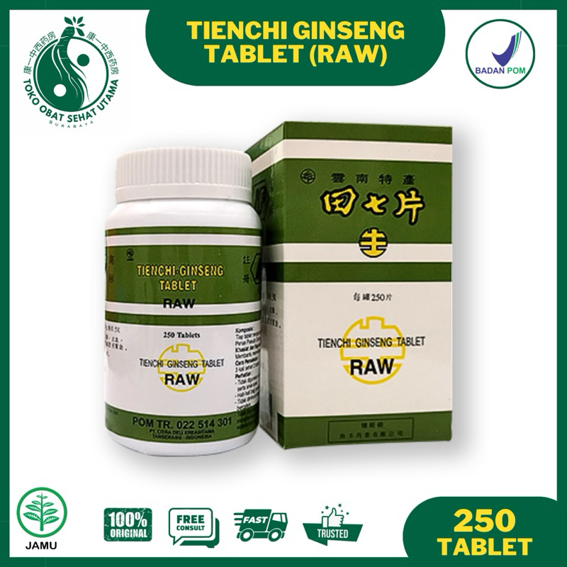 Jual TIENCHI GINSENG TABLET NF RAW / 250 TABLET / Melancarkan Aliran ...
