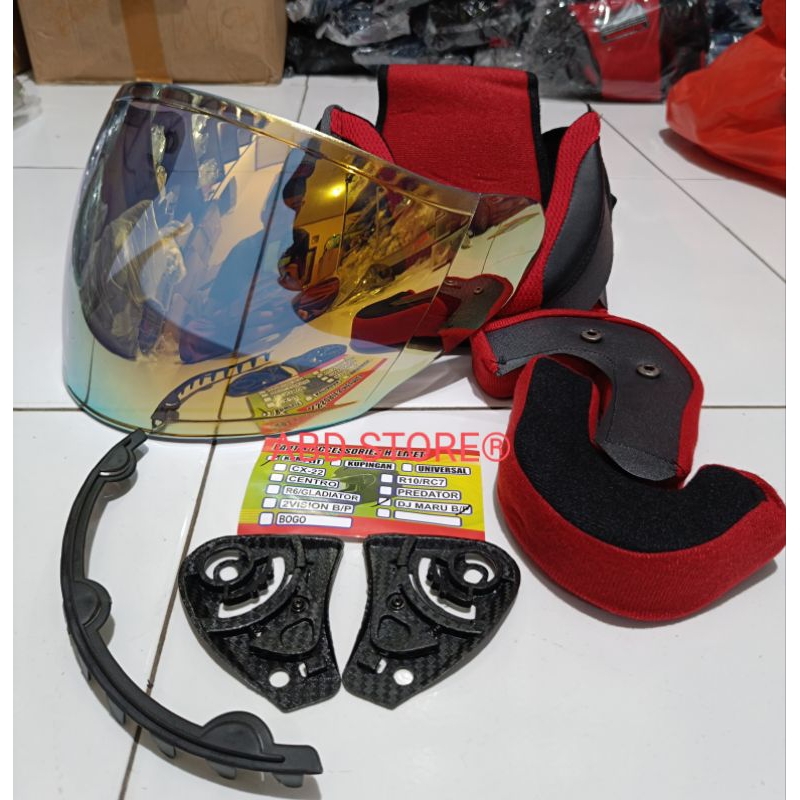 Jual Fullset Busa helm Kyt dj maru kancing plastik + kancing besik ...
