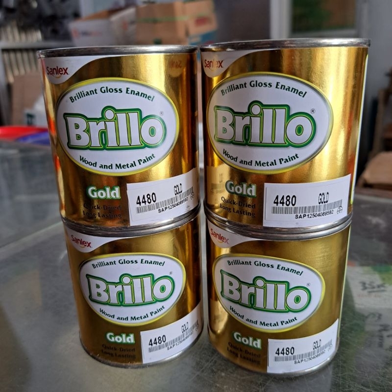 Jual CAT EMAS KAYU DAN BESI BRILLO / CAT GOLD / CAT EMAS WARNA EMAS ...