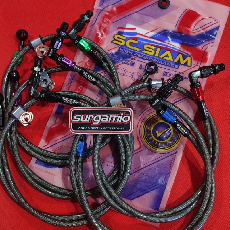 Jual Selang Rem SC Siam 90 cm Panjang 36 inch Fitting 90 derajat ...