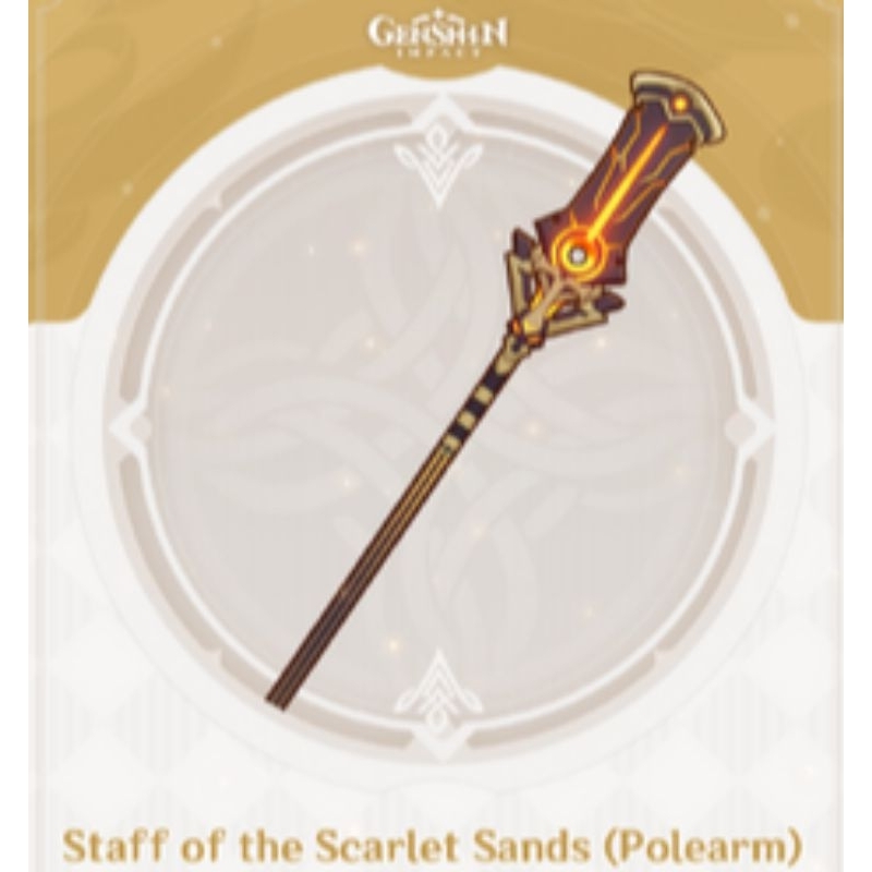 Jual Staff Of Scarlet Sands Cyno Props Genshin Impact | Shopee Indonesia