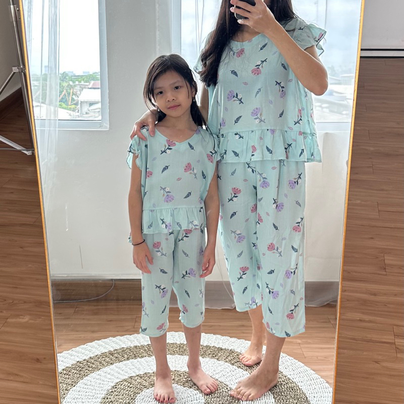 Jual PJ GREEN LEAF SET MOM N KIDS ( bisa terpisah ) | Shopee Indonesia