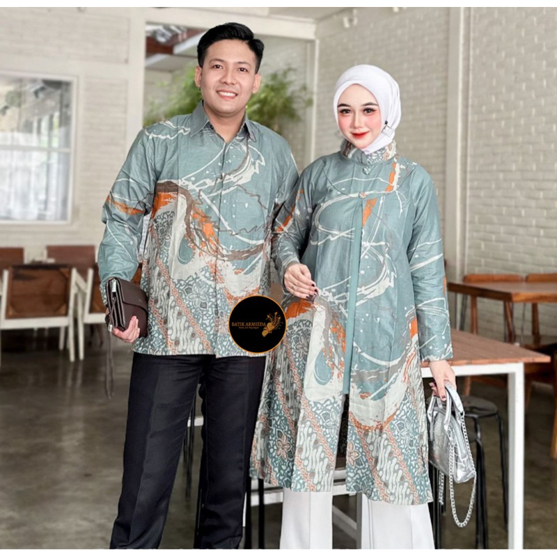 Jual Baju Batik Atasan Couple Tunik Batik Wanita Bahan Kain Katun Tebal - Motif Abstrak Bolero ...