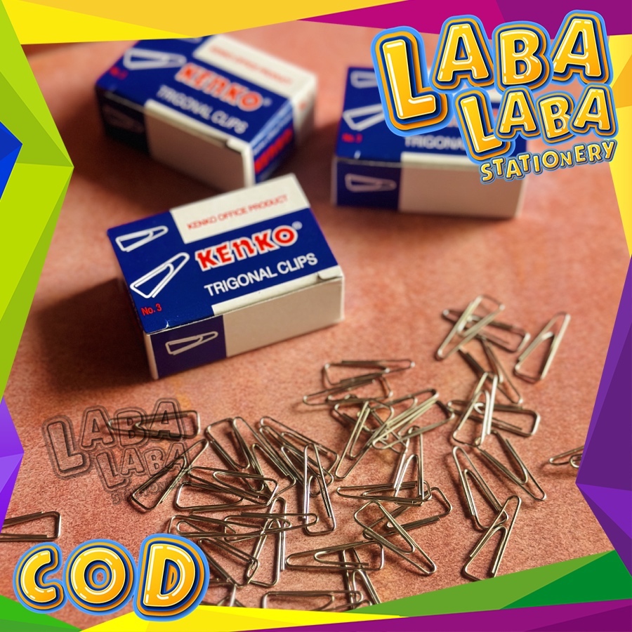 Jual LabaLabaStationery Paper Clip Trigonal Clip Kenko No 3 (PAK ISI 10 ...
