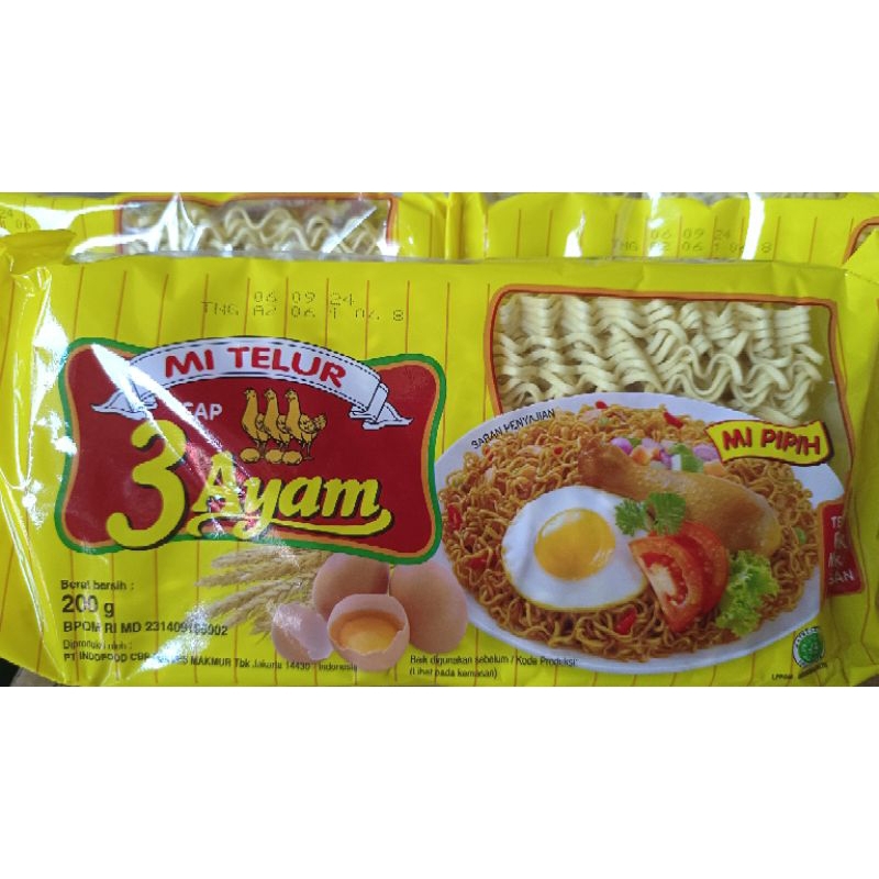 Jual mie telur cap 3 ayam 200gram | Shopee Indonesia