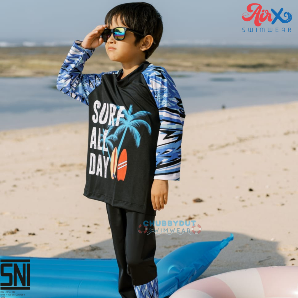 Jual Baju Renang Anak Laki Laki Lengan Panjang|One Set Swimwear Diving ...
