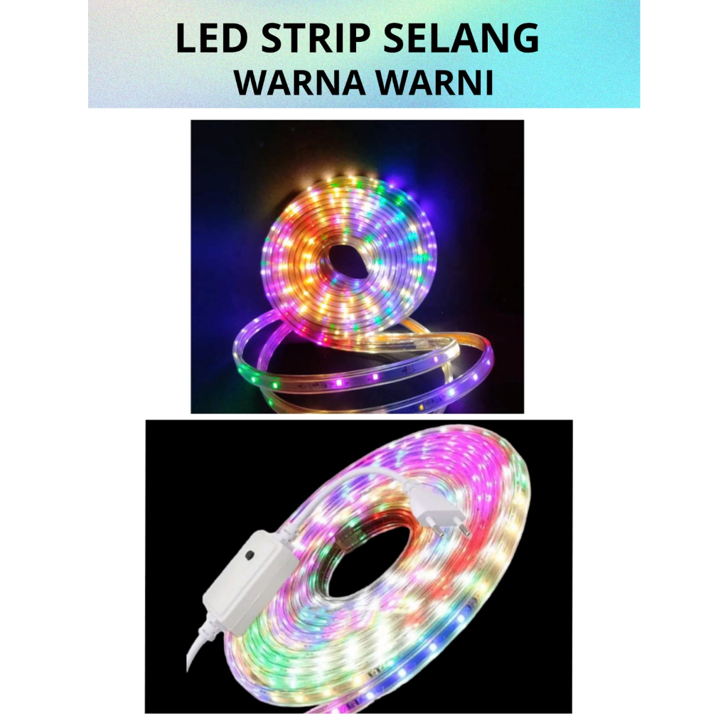Jual LAMPU LED STRIP MERAH PUTIH & WARNA WARNI SELANG RGB 2835/LAMPU ...