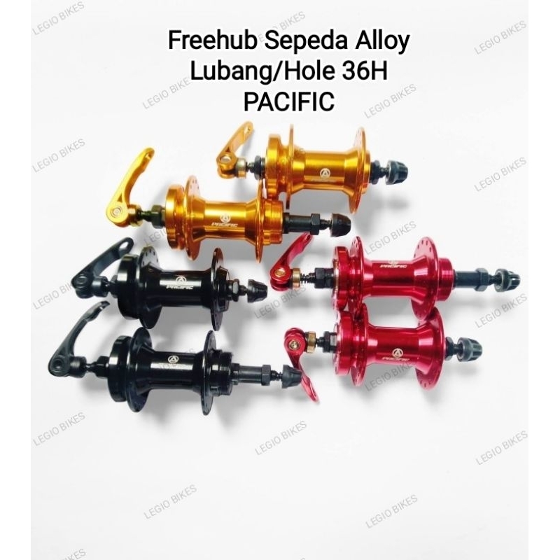 Jual Hub Freehub Sepeda Drat/Ulir Alloy Lubang/Hole 36H Depan Belakang ...