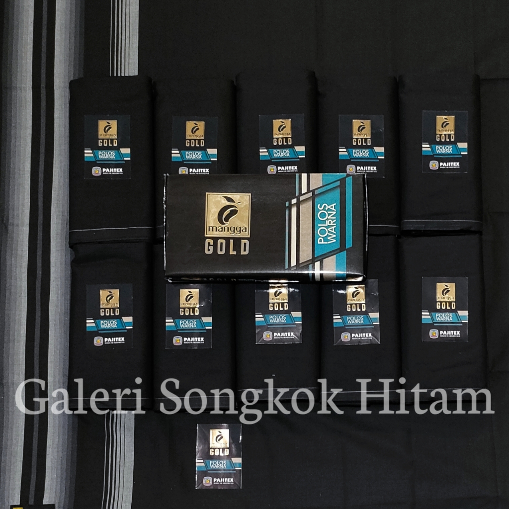 Jual Sarung Hitam Mangga Gold Polos Hitam Dewasa Sarung Pria Hitam ...