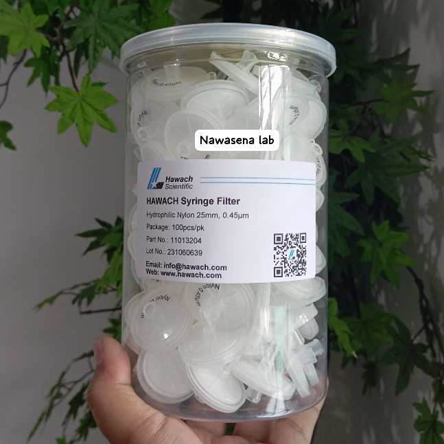 Jual Syringe Filter NYLON Hydrophilic 25mm Pori 0.45Um HAWACH | Shopee ...