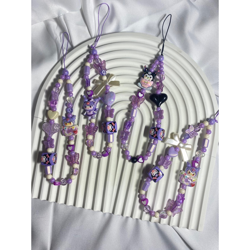 Jual Phone Strap Kuromi Ungu Hitam Gantungan HP Gantungan Tas Kuromi ...