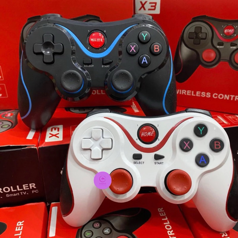 Jual GAMEPAD SMARTPHONE BLUETOOTH WIRELESS CONTROLLER JOYSTICK + HOLDER IOS WINDOWS PS3 ...