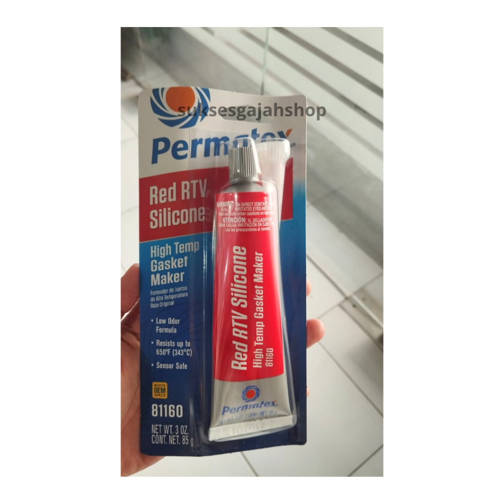 Jual PERMATEX Red RTV Silicone High Temp Gasket Maker 85gr / PERMATEX ...