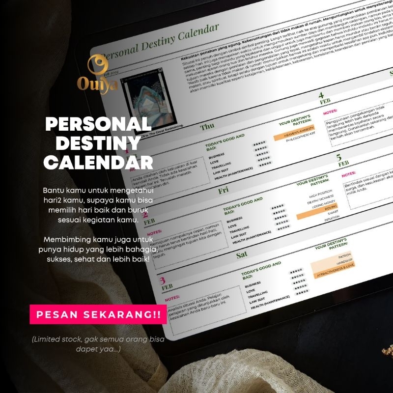 Jual Personal Destiny Calendar 2024 - Monthly / Bulanan | Shopee Indonesia