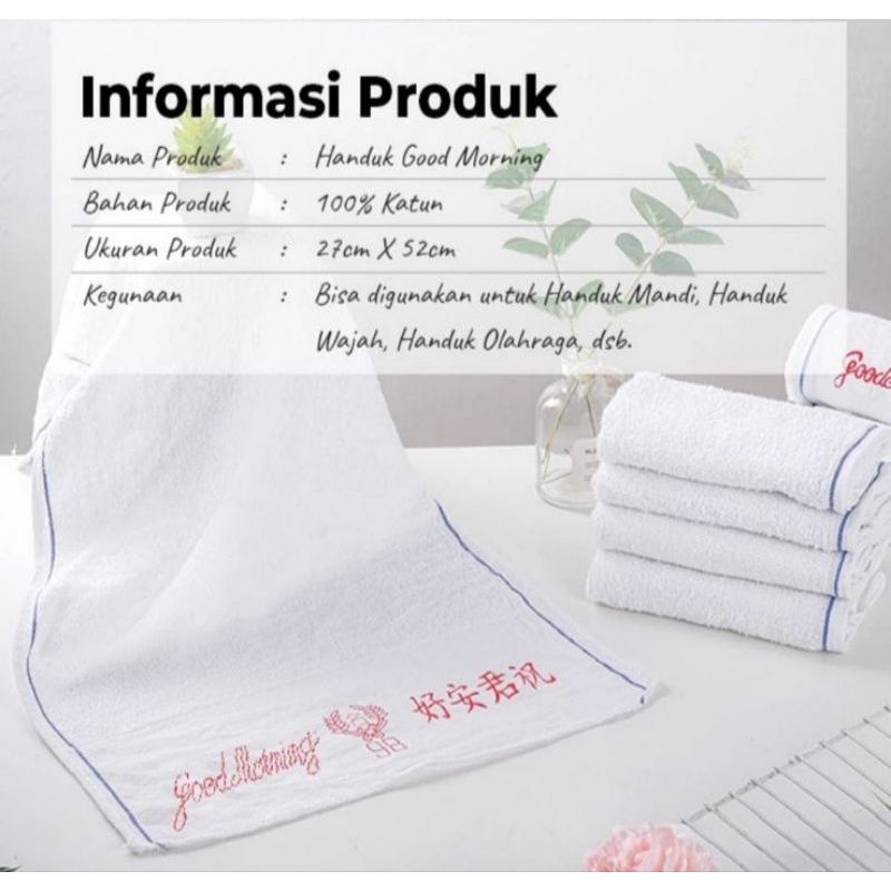 Jual Handuk Good Morning Kecil Sekali Pakai | Shopee Indonesia