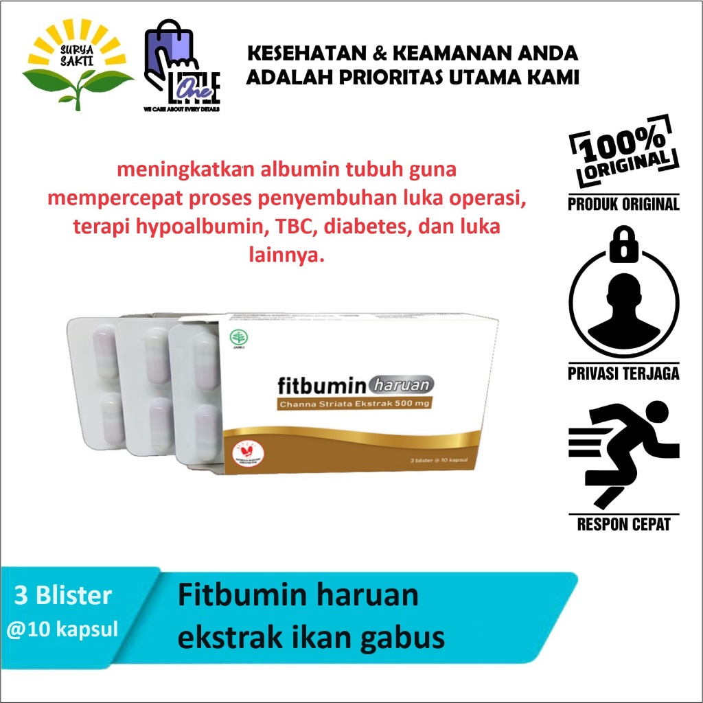 Jual Fitbumin Haruan ekstrak ikan gabus 1Box (3 Blister) | Shopee Indonesia
