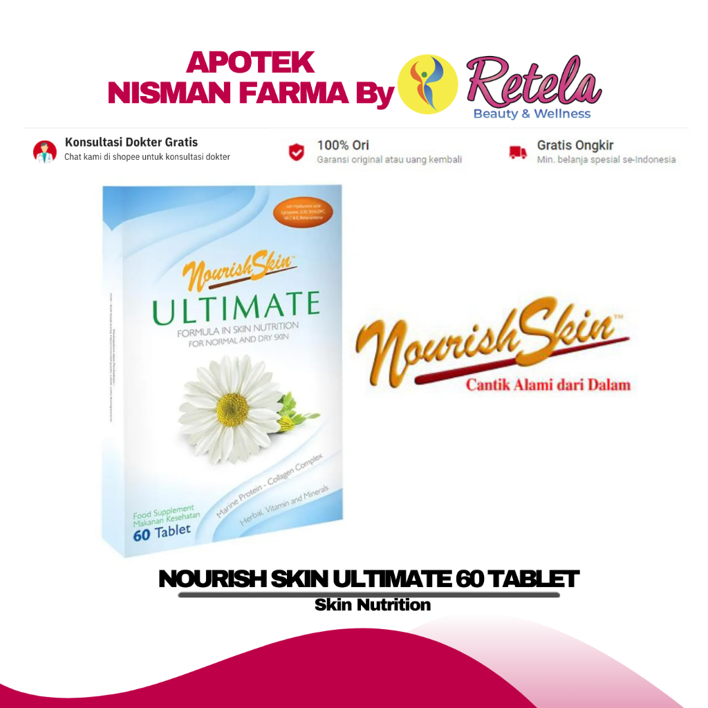 Jual NOURISH SKIN ULTIMATE 60 TABLET / NUTRISI KULIT / SUPLEMEN ...