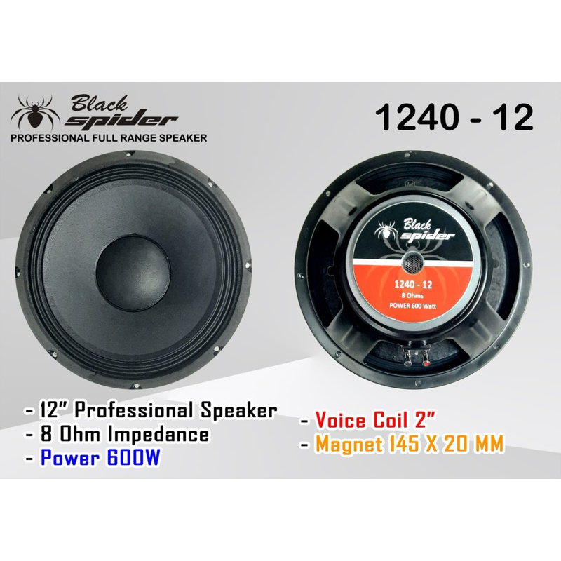 Jual SPEAKER BLACK SPIDER 12 INCH 1240 M KOMPONEN BLACKSPIDER 1240 ORI ...