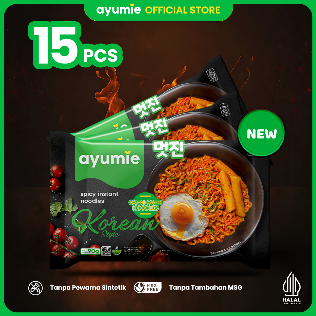 Jual AYUMIE MIE SEHAT KOREAN SPICY - isi 15 pack (aman dengan kemasan kardus) | Shopee Indonesia