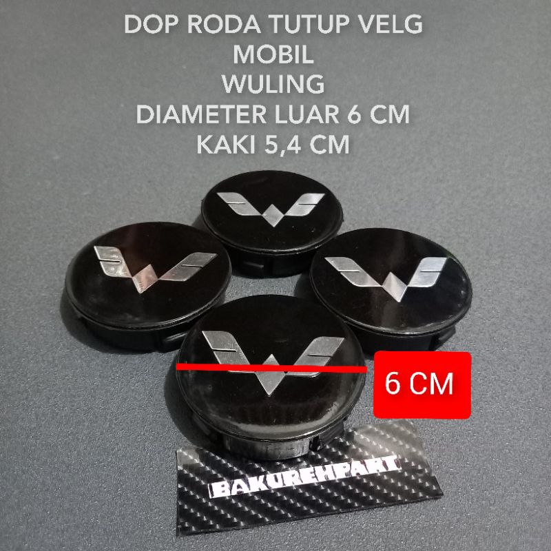 Jual Dop roda tutup velg mobil WULING diameter luar 6 cm kaki 5,4 cm ...