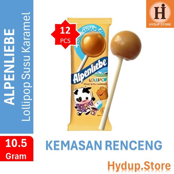 Jual Alpenliebe | alpenlibe permen lolipop Susu Karamel Renceng isi 12 ...