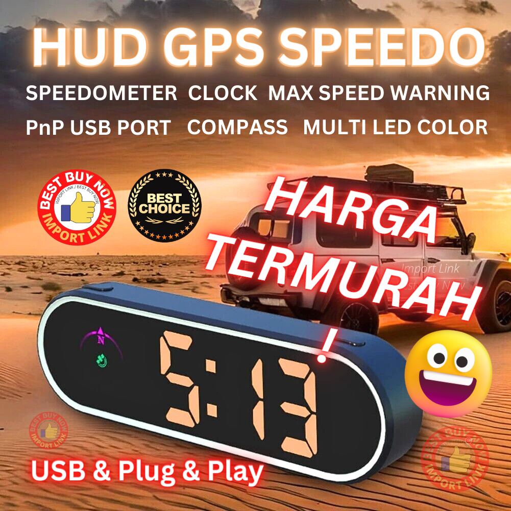 Jual HUD GPS Compas Altitude ketinggian Speedo meter deteksi batas ...
