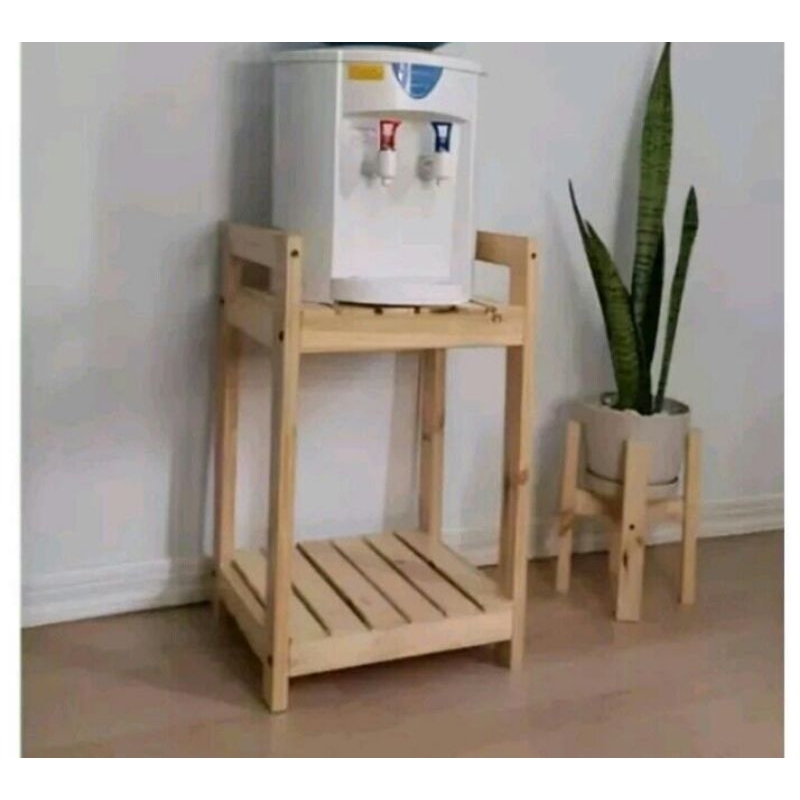Jual MEJA GALON/MEJA DISPENSER/Rak galon 2 susu dan 3 susun/woden ...