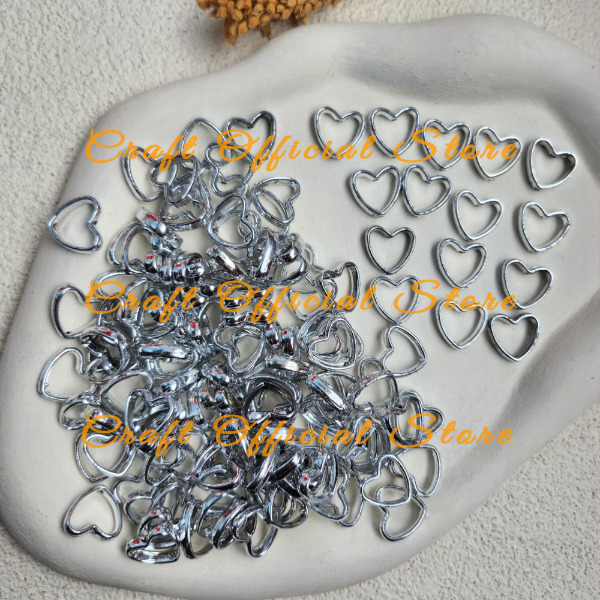 Jual 25 Pcs Manik Mote Love Pandora Silver Manik Love Bolong | Shopee ...