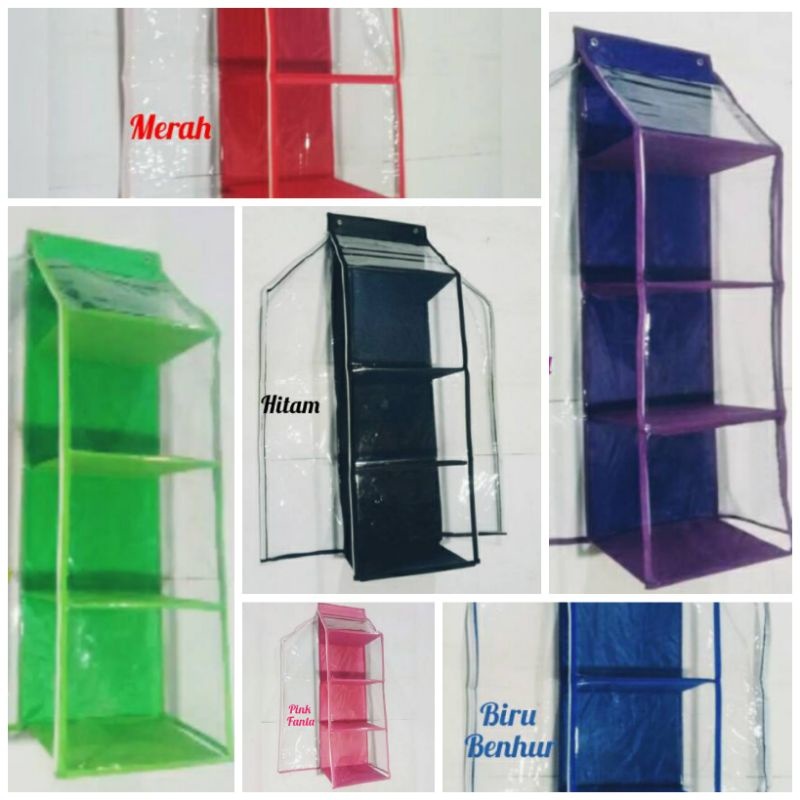 Jual Rak Helm 3 tingkat alas pakai triplek kokoh plastik tebal muat 3 ...