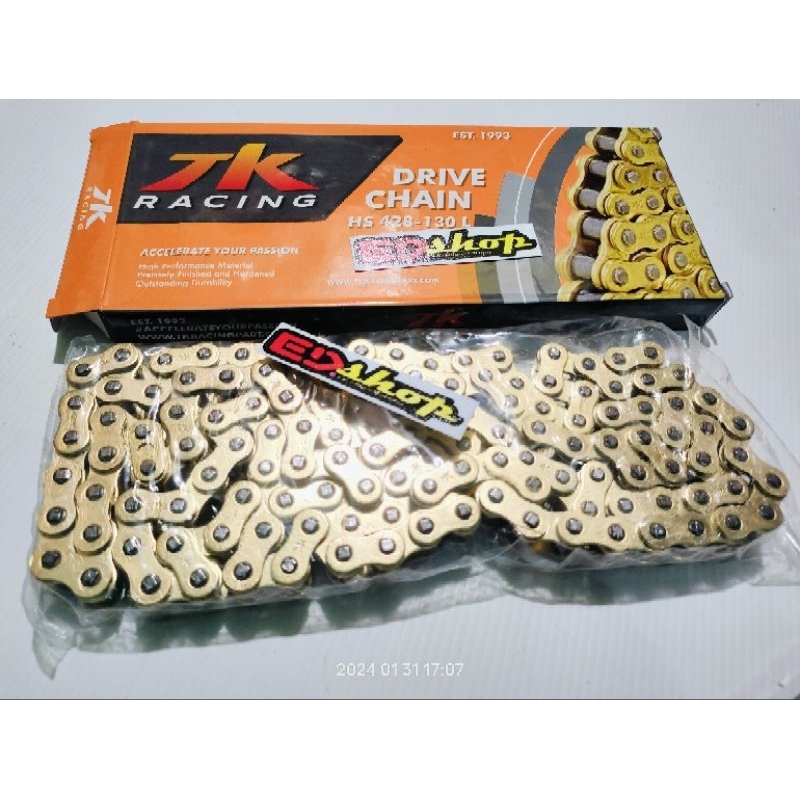 Jual Rantai TK RACING 428 HS PANJANG 130L 140L 428H GOLD TEBEL AWET KUAT | Shopee Indonesia