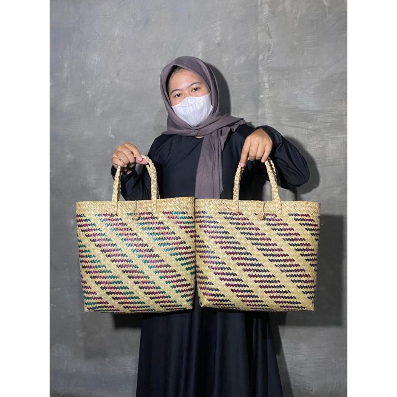 Jual Tas purun Motif Sasirangan | Shopee Indonesia