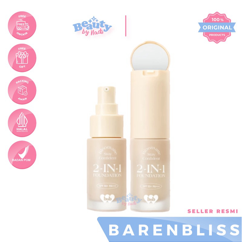 Jual BEAUTYBY.NADS | BARENBLISS BLOOMATTE STAY CONFIDENT 2IN1 FOUNDATION SKIN TINT FOUNDI LIQUID ...