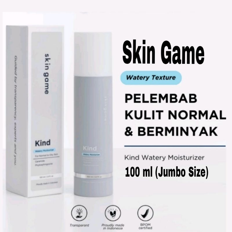 Jual Skin Game Kind Watery Moisturizer 100ml (Pelembab Wajah) | Shopee ...