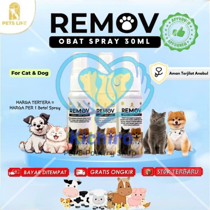 Jual Remov Obat Spray isi 30 ml Obat Spray Kutu / Luka / Jamur Aman ...