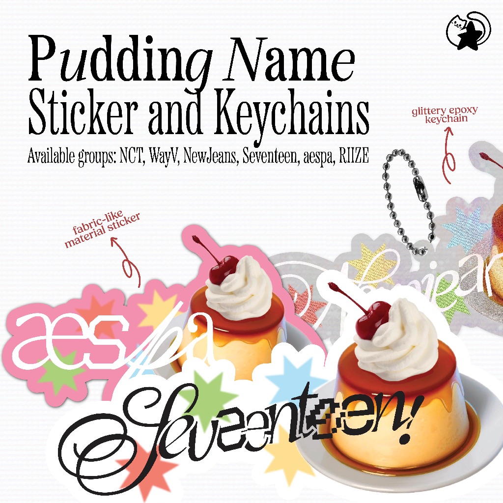 Jual Pudding Name Groups Sticker (aespa, NCT Dream, NCT 127, WayV ...