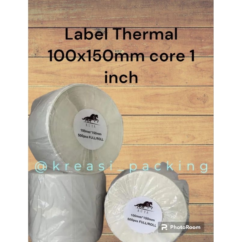 Jual Label Thermal Merk Kuya ukuran 100x150mm core 1 inch isi 500pcs ...