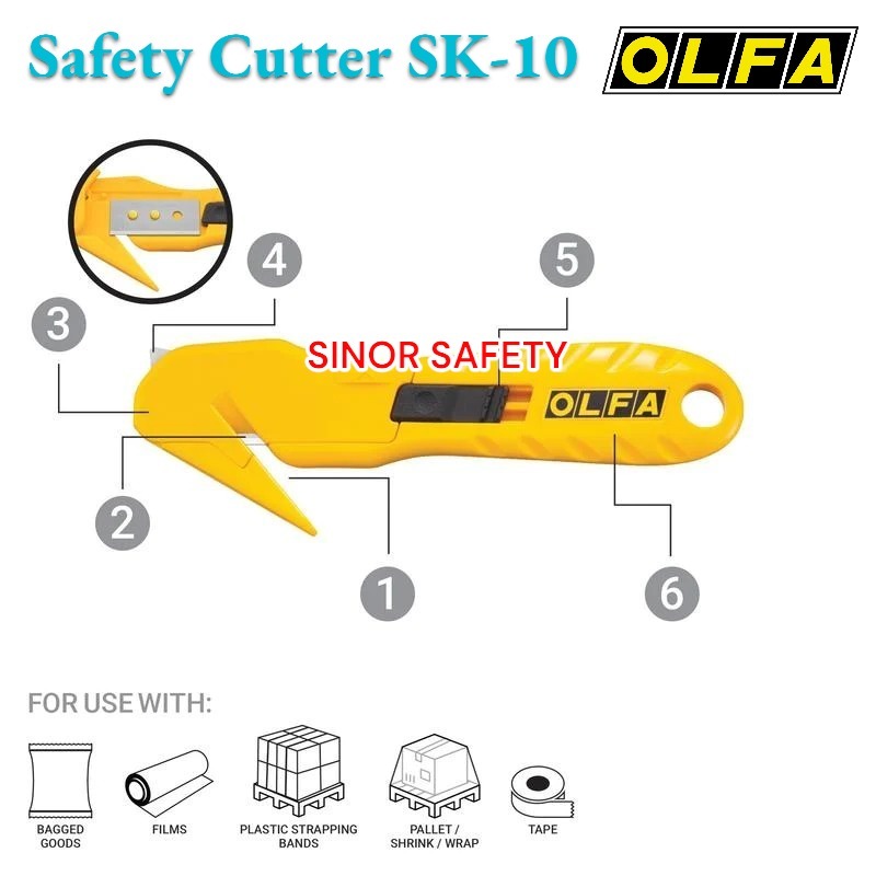 Jual Olfa Cutter Safety SK-10 Pemotong Tali Strapping PP | Shopee Indonesia