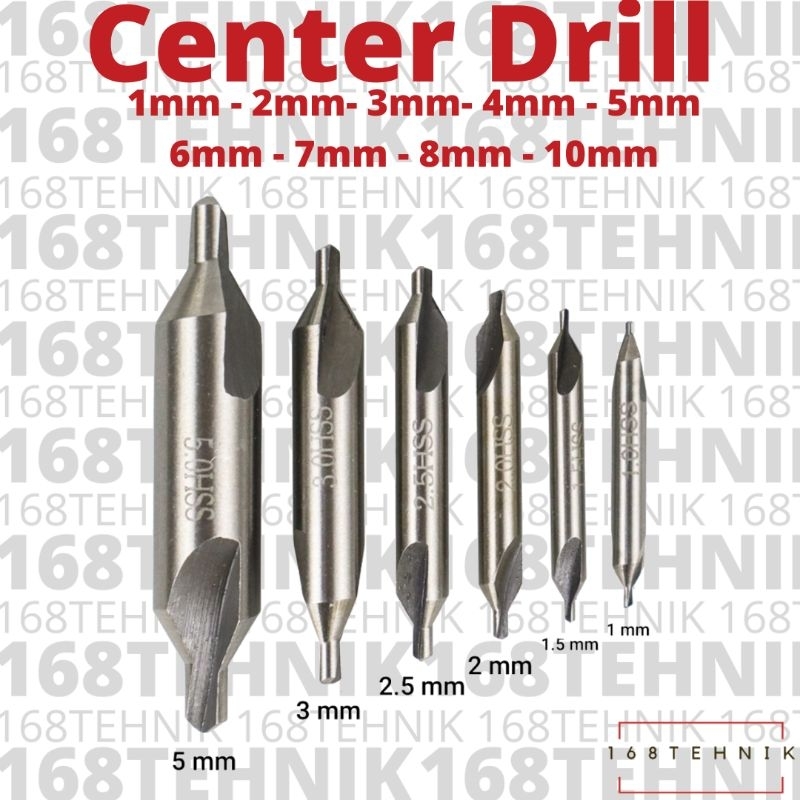 Jual CENTER DRILL SEMUA UKURAN 1.0mm - 10.0mm / BOR SENTER / SENTER BOR ...
