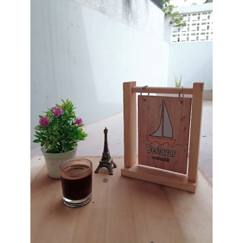 Jual Stand menu meja /card holder/nomer meja kayu / tend card | Shopee ...