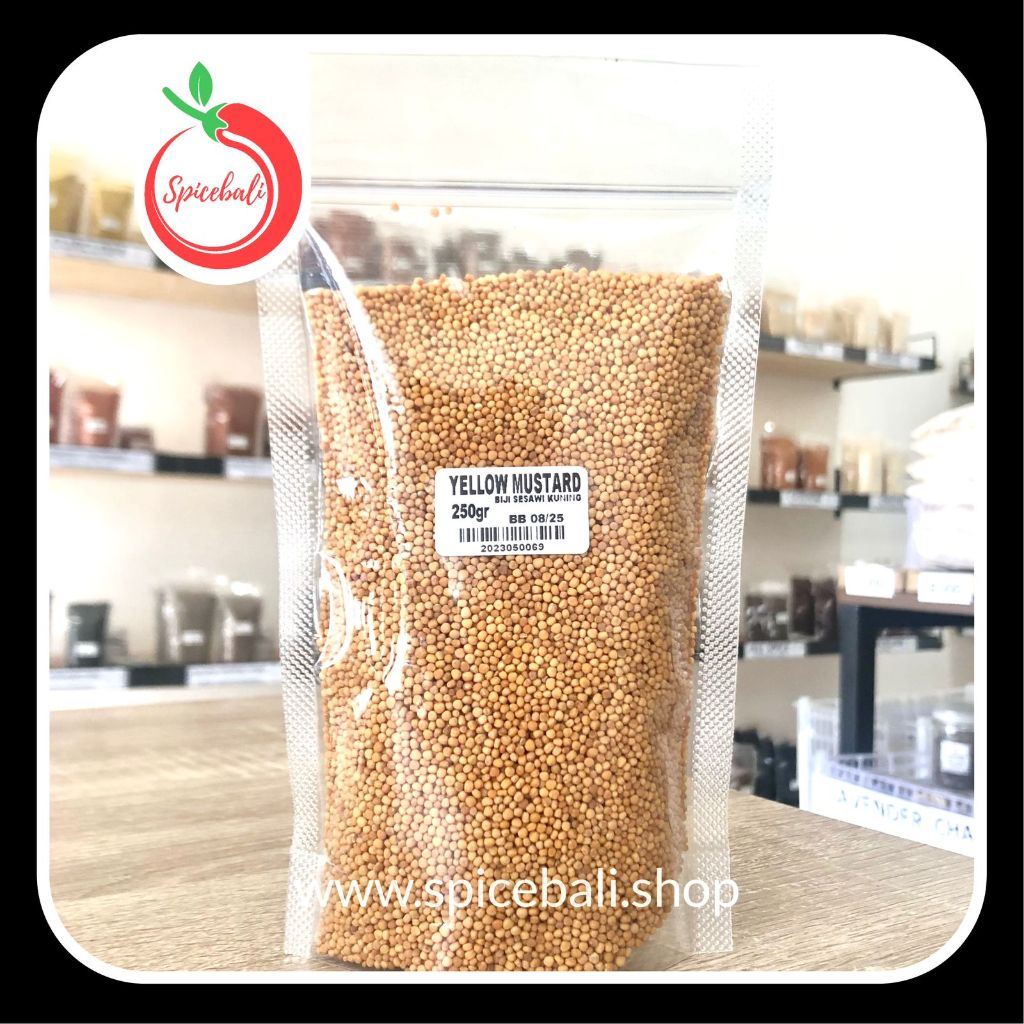Jual Biji Sesawi Kuning 250 gr / Yellow Mustard Seeds 250 gr / Yellow ...