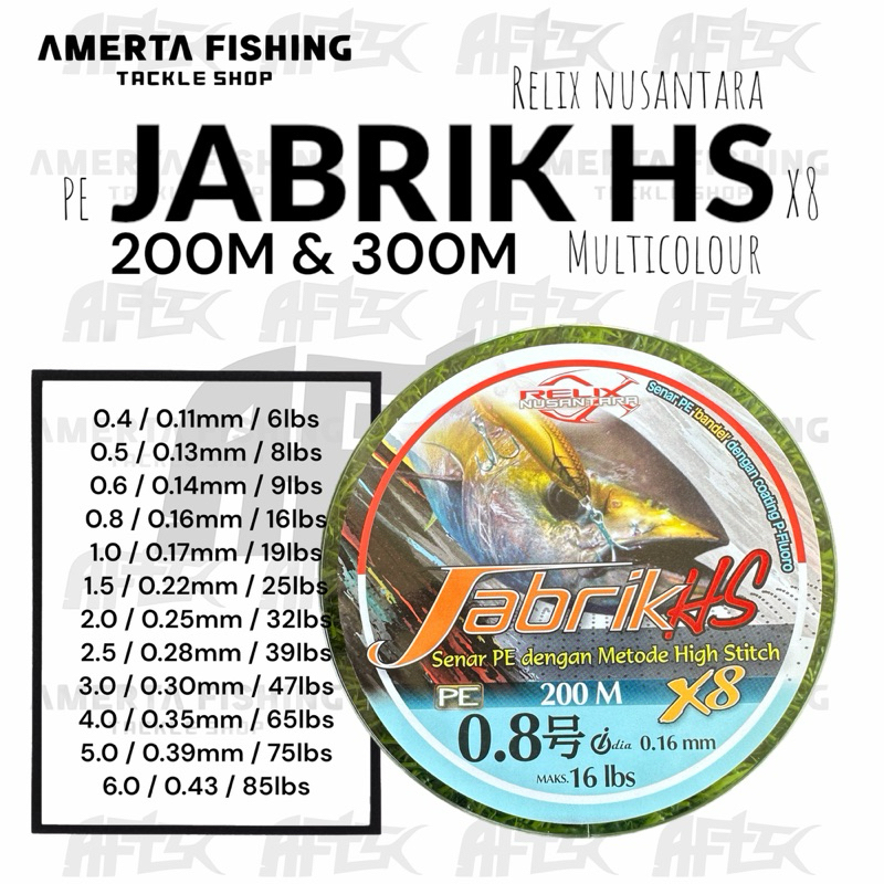 Jual PE JABRIK HS 200M / 300M / 400M / 500M RELIX NUSANTARA SENAR PE ...