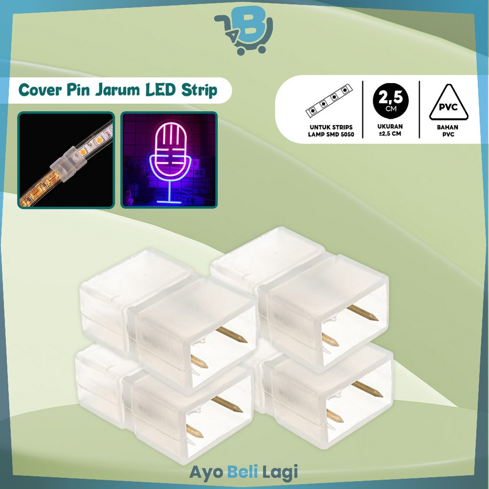 Jual Cover Pin Jarum 2 Arah LED Strip Selang Tipe 5050 / Cover Pin ...
